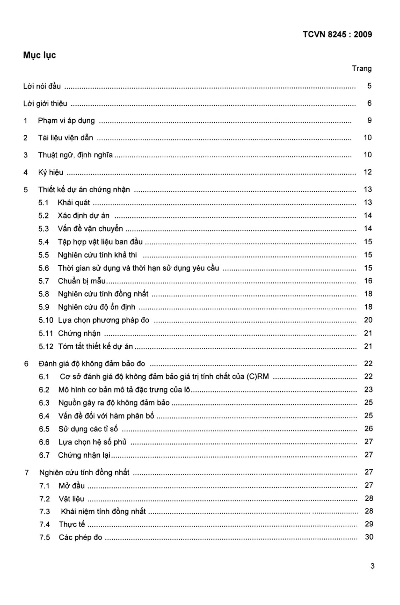 Tiêu chuẩn việt nam tcvn 8245:2009 (iso guide 35 : 2006) về mẫu chuẩn ...