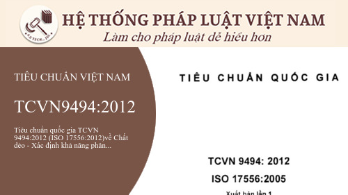 Tiêu chuẩn quốc gia tcvn 9494:2012 (iso 17556:2012)về chất dẻo - xác ...