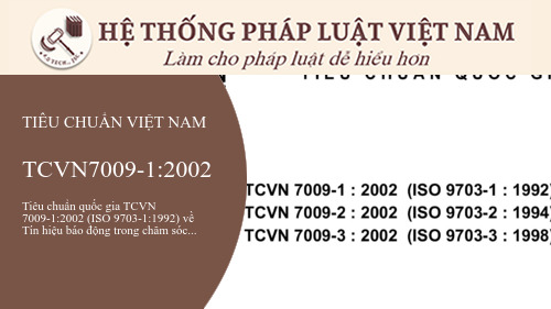 Tiêu chuẩn quốc gia tcvn 7009-1:2002 (iso 9703-1:1992) về tín hiệu báo ...