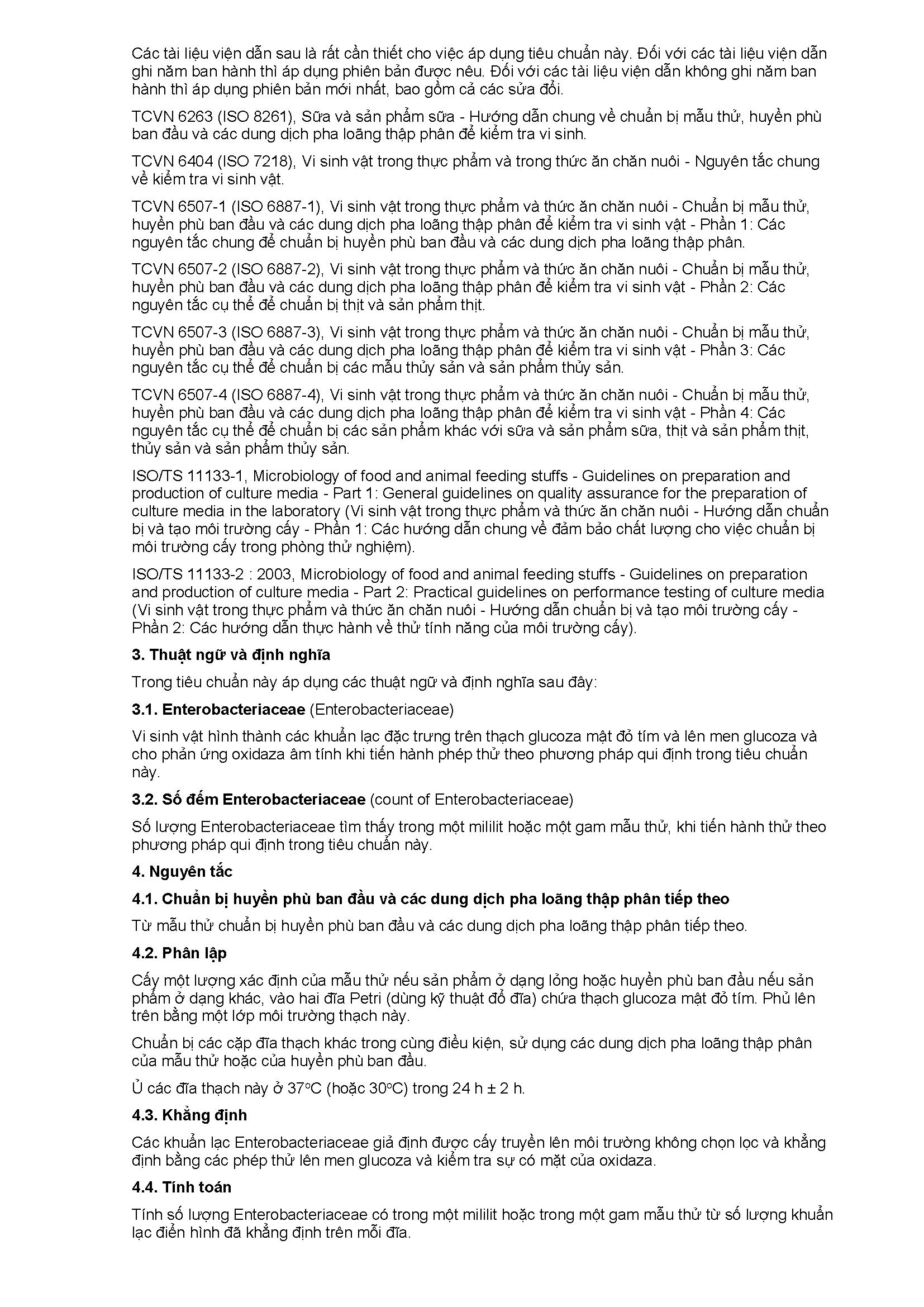 Tiêu chuẩn quốc gia TCVN 5518-2:2007 (ISO 21528-2:2004) về Vi sinh vật trong thực phẩm và thức ...
