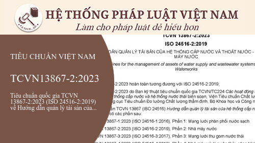 Tiêu chuẩn quốc gia tcvn 13867-2:2023 (iso 24516-2:2019) về hướng dẫn ...