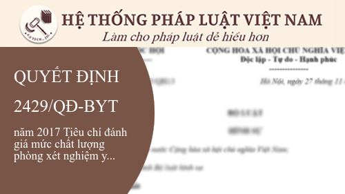Quyết định 2429/qđ-byt do bộ y tế ban hành ngày 06/12/2017