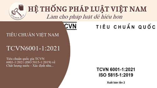 Tiêu chuẩn quốc gia tcvn 6001-1:2021 (iso 5815-1:2019) về chất lượng ...