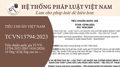 Tiêu chuẩn quốc gia tcvn 13794:2023 (iso 1436:2020) về ống và hệ ống cao su - loại thủy lực được ...