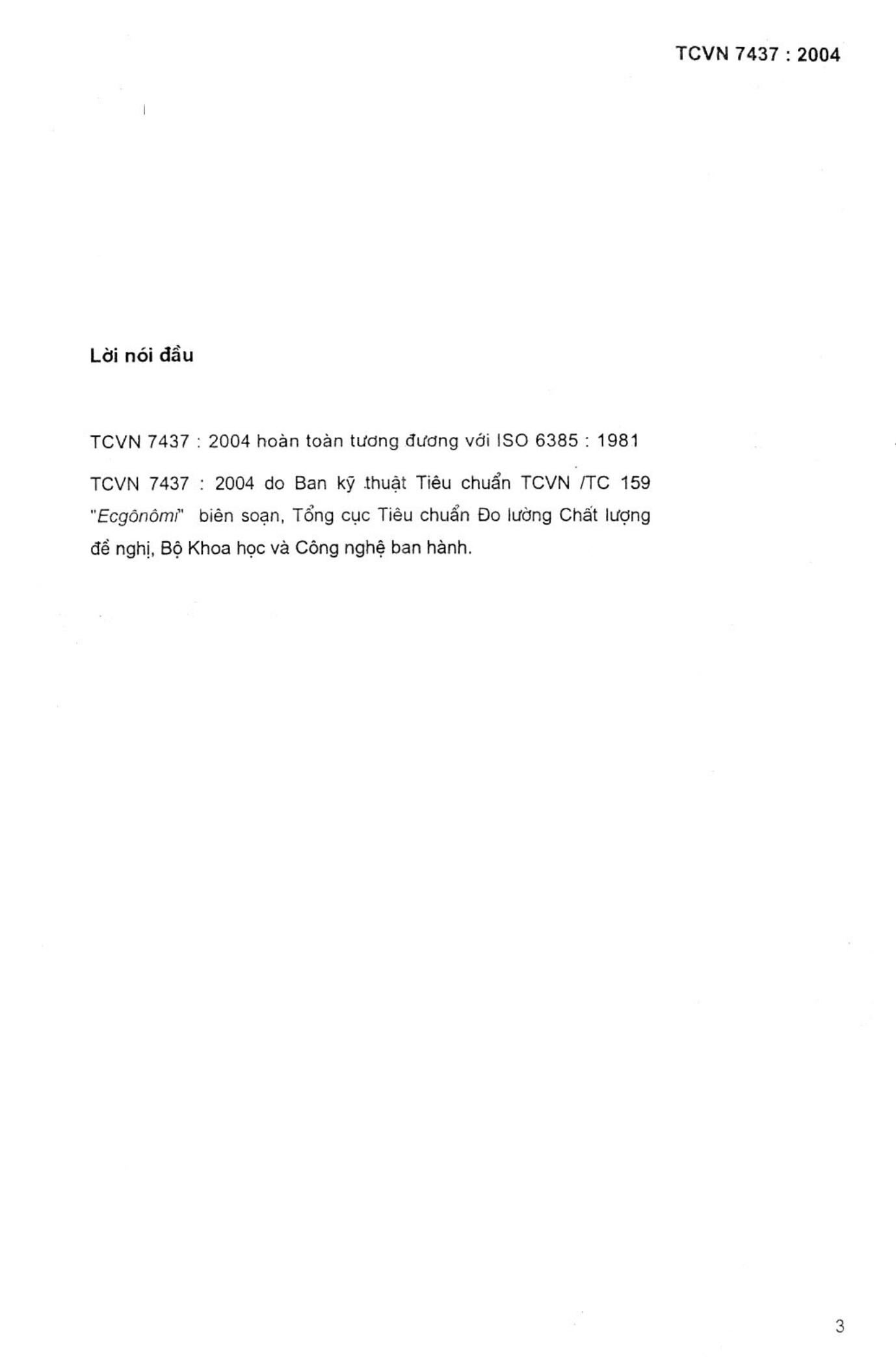 Tiêu chuẩn việt nam tcvn 7437:2004 (iso 6385 : 1981) về ecgônômi - nguyên lý ecgônômi trong ...