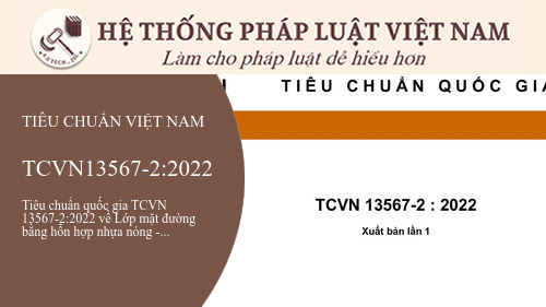 Tiêu chuẩn quốc gia tcvn 13567-2:2022 về lớp mặt đường bằng hỗn hợp ...